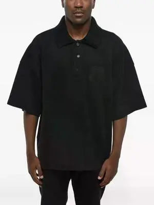 Dsquared2 Embroidered Loose-fit Polo Shirt - Black