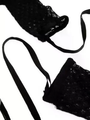 ANN DEMEULEMEESTER Ajoure-knit Leg Warmers With Tie Fastening