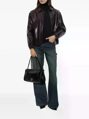COURREGES Lambswool Zipped Collar Sweater