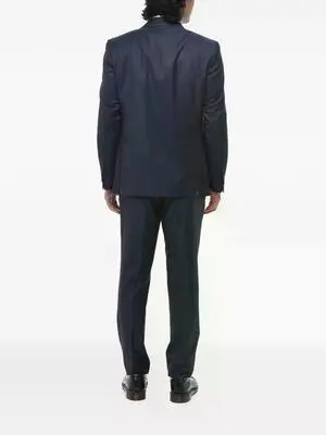 Corneliani Peak-lapel Virgin Wool Suit - Blue