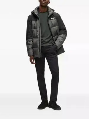 BOSS Logo-print Hooded Down Jacket