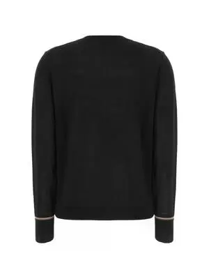 Paul Smith V-neck Striped-trim Sweater - Black