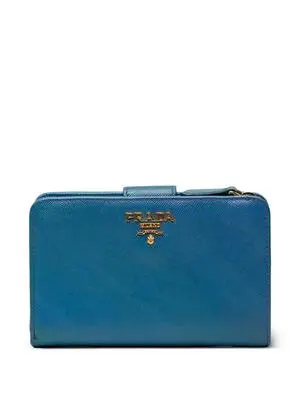 Prada 2000-2013 Saffiano French Wallet Small Wallets - Blue