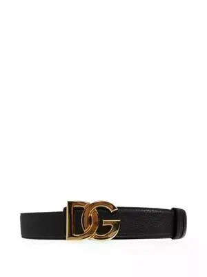 Dolce & Gabbana Dg Logo-plaque Belt - Black