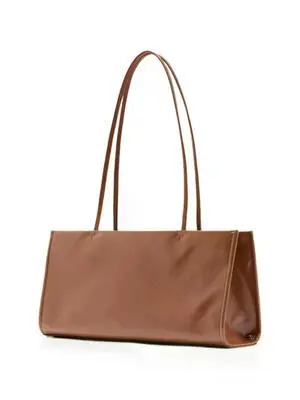 Tory Burch Ella Logo-patch Shoulder Bag - Brown