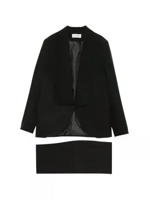 JE SUIS LE FLEUR Shawl Lapel Ruched Detail Suit