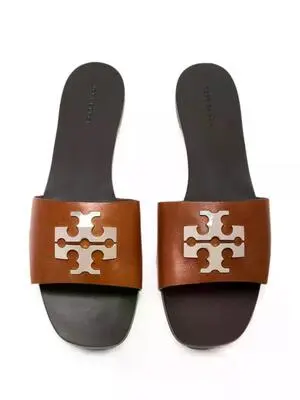 Tory Burch Charlie Cuoio Slide Leather Sandals
