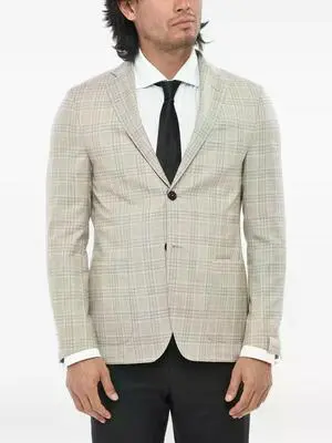 Corneliani District Check Single-breasted Blazer - Neutrals
