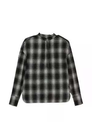 IRO PARIS Checked High Neck Top