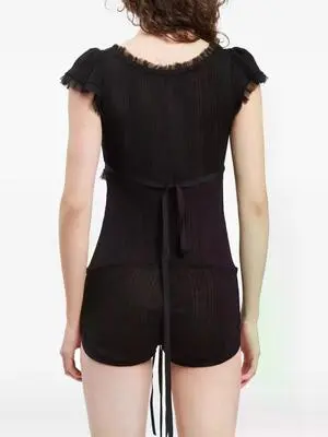 ANN DEMEULEMEESTER Eila Ruffled Jacquard-jersey Playsuit