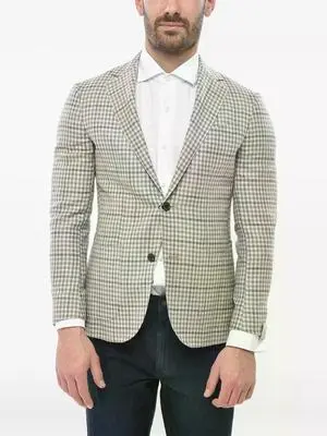 Corneliani Checked Single-breasted Blazer - Neutrals