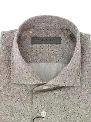 Corneliani Patterned French-collar Shirt - Pink