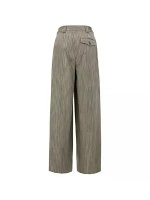 Paul Smith Herringbone Wide-leg Pleated Trousers