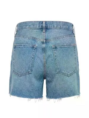 FRAME Raw-cut Mini Denim Shorts