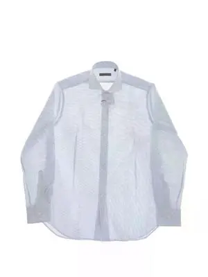 Corneliani Awning-stripe French-collar Shirt