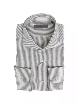 Corneliani Striped French-collar Shirt
