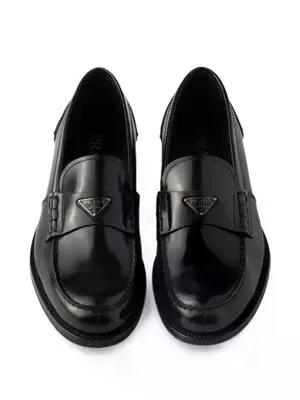 Prada Brushed Leather Loafers