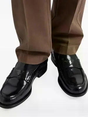 Prada Brushed Leather Loafers