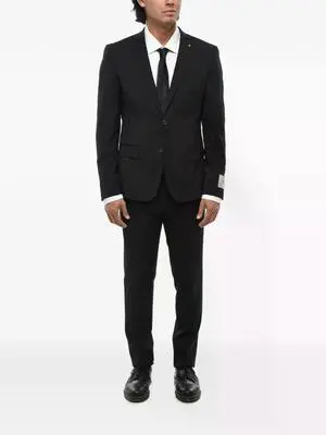 Corneliani Single-breasted Virgin-wool Suit - Black