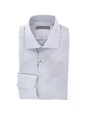 Corneliani Cotton Poplin French-collar Shirt - Grey