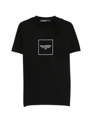 Karl Lagerfeld Logo-print Crew-neck Cotton T-shirt