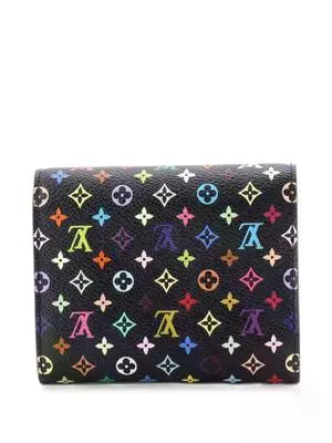 LOUIS VUITTON Joey Wallet Monogram Multicolor Small Wallets - Black