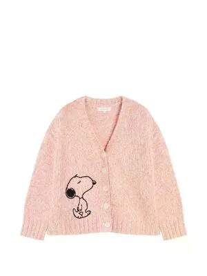 Chinti & Parker Snoopy Marl Cardigan - Pink