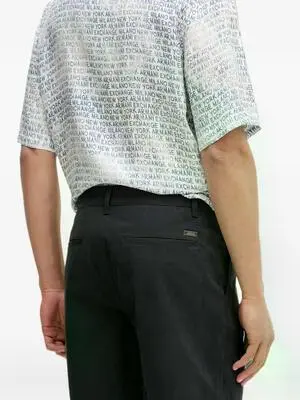 Armani Exchange Logo Plaque Twill Shorts