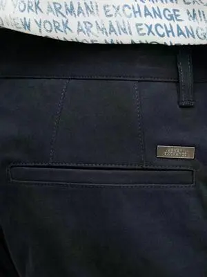 Armani Exchange Logo Plaque Twill Shorts