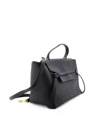 Celine Textured Leather Mini Belt Bag Shoulder Bag - Black