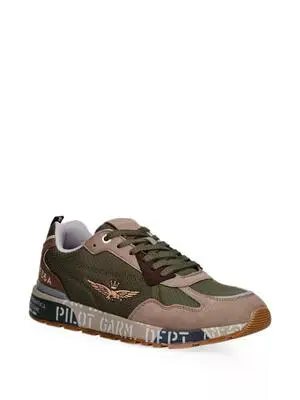 AERONAUTICA MILITARE Logo-embroidered Panelled Sneakers