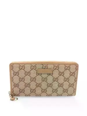 Gucci 2010s Gg Supreme Zip-around Wallet - Neutrals