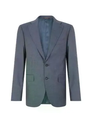 Canali Single-breasted Wool Jacket - Blue