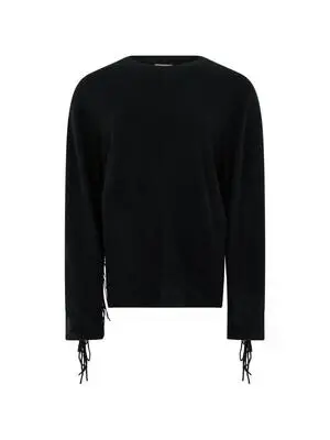P.a.r.o.s.h Fringe Detail Sweater - Black