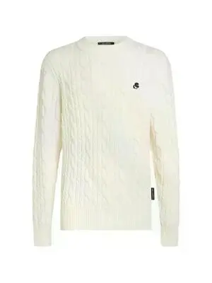 Karl Lagerfeld Kameo Cable-knit Sweater - Neutrals