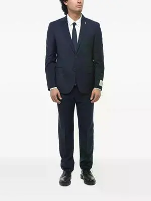 Corneliani Single-breasted Virgin-wool Suit - Blue