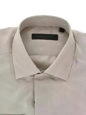 Corneliani Silk Concealed-placket Shirt - Neutrals
