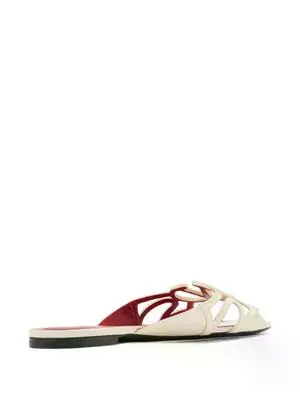 Valentino Garavani Vlogo Signature Cutout Sandals - Neutrals