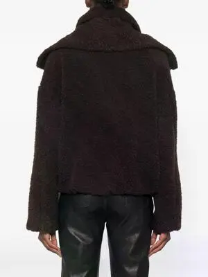 Sportmax Faux-shearling Jacket With Buckled Collar