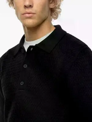 Karl Lagerfeld Long-sleeved Knit Polo