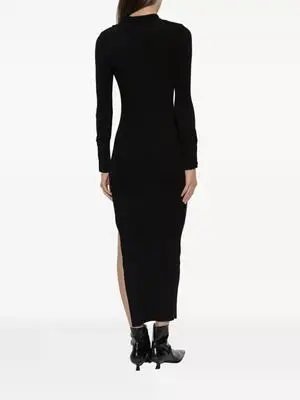 COURREGES Ribbed-knit Button-up Dress