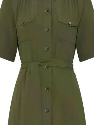 Gerard Darel Belted Shirt Midi Dress