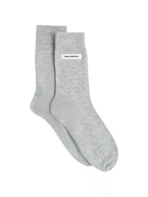 Karl Lagerfeld Rhinestone Embellished Logo Socks