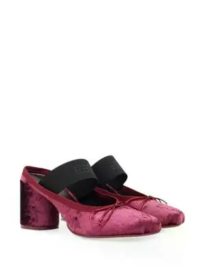 MAISON MARGIELA Velvet Elasticated Strap Pumps