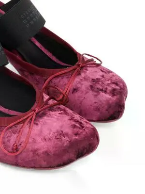 MAISON MARGIELA Velvet Elasticated Strap Pumps