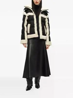 Karl Lagerfeld Faux-shearling Trim Puffer Jacket - Black