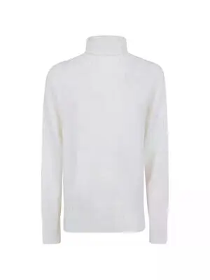 DRUMOHR Roll Neck Drop Shoulder Sweater - White