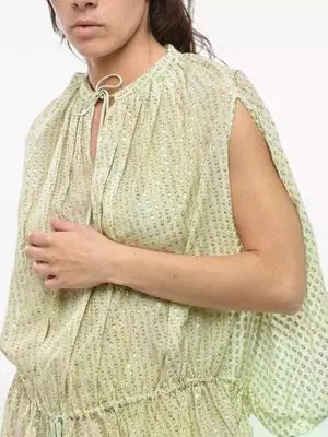 Stella McCartney Sleeveless Blouse With Metallic Lurex Detail