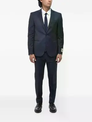 Corneliani Peak-lapel Virgin-wool Suit - Blue