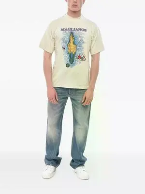 MAGLIANO Logo-print Crew-neck T-shirt - Neutrals